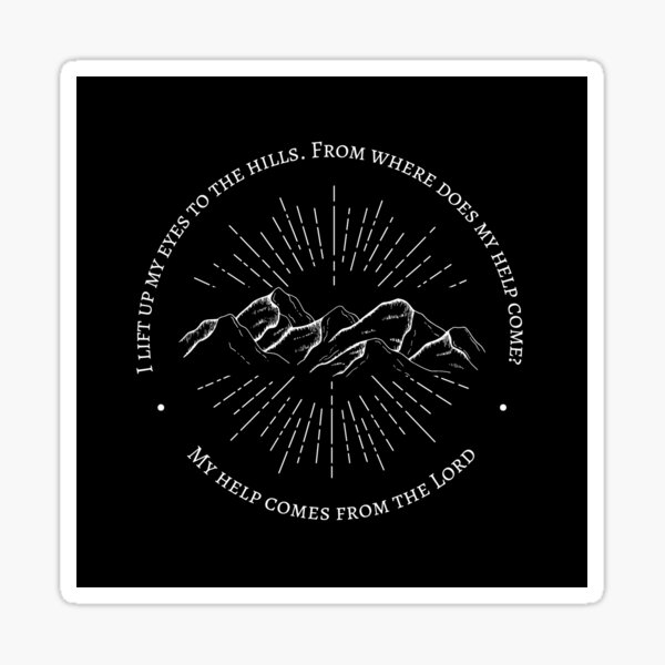"Psalm 121 design" Sticker for Sale by Liturgical Duckling | Redbubble