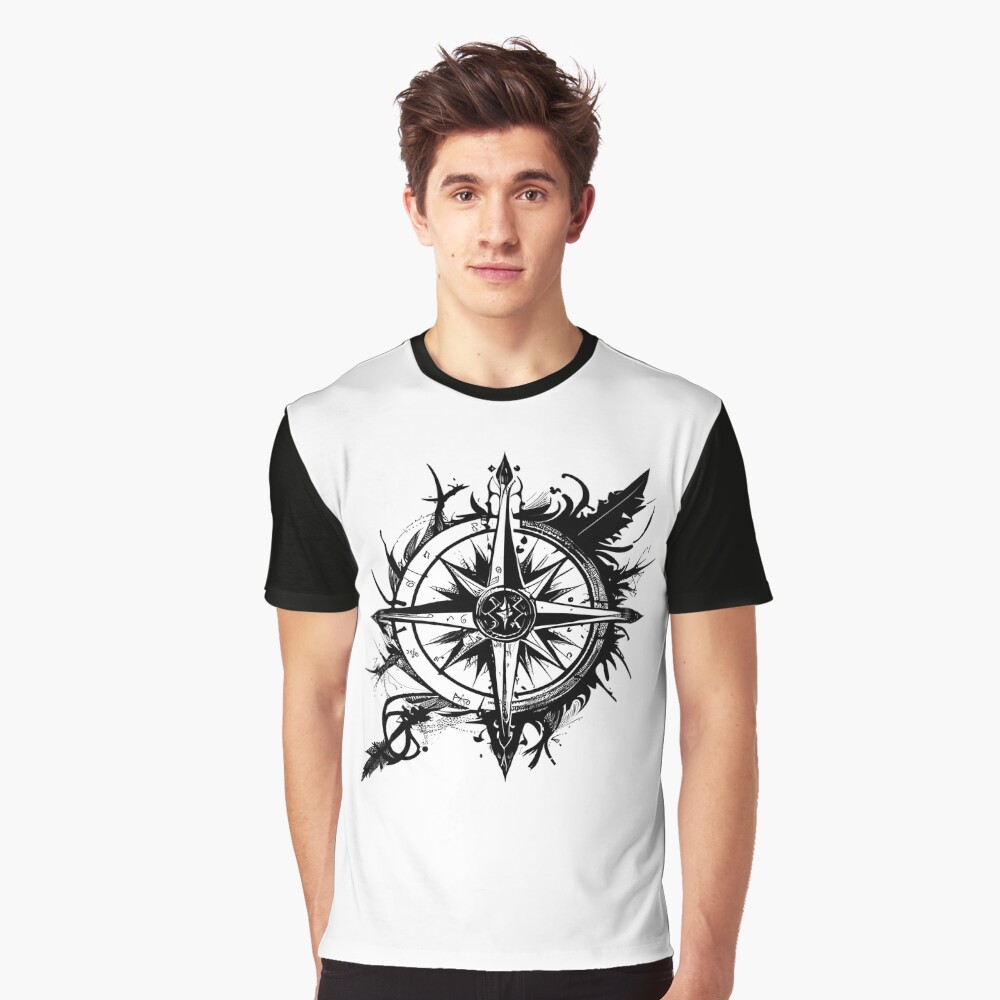 "Tribal Compass" Sticker for Sale by ShadowAndSlate | Redbubble
