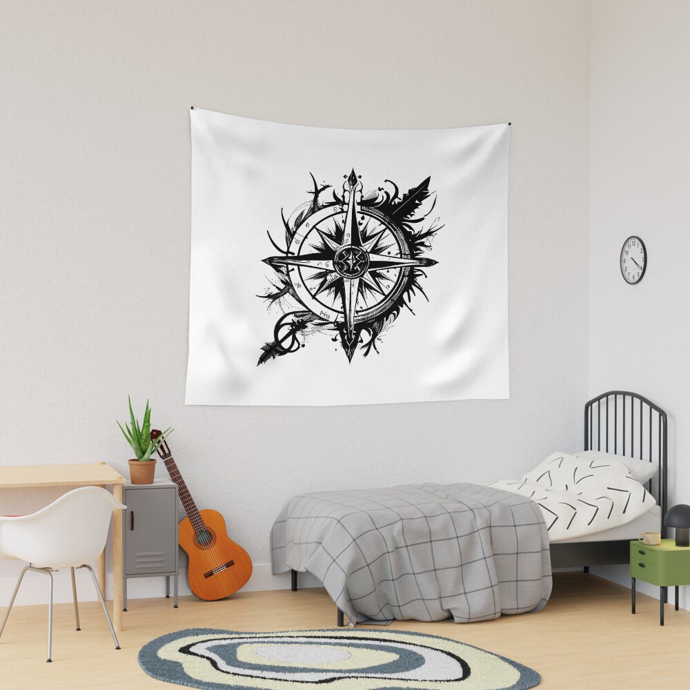 "Tribal Compass" Art Print for Sale by ShadowAndSlate | Redbubble