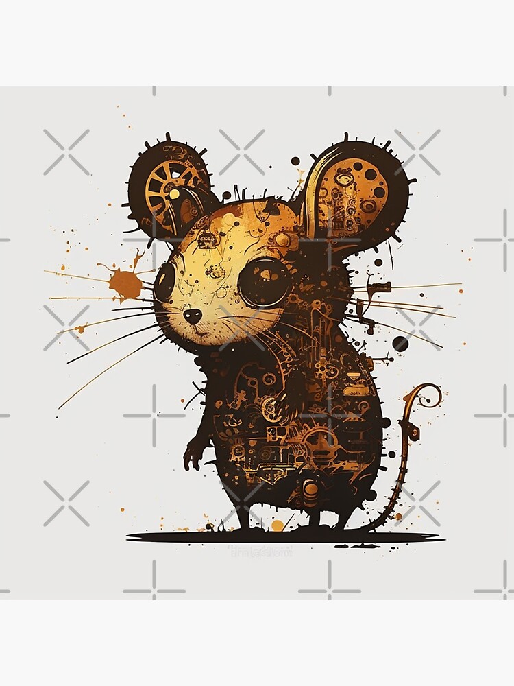 "Steampunk Animals - Mechanical Mice" Sticker for Sale by MindAsylum ...