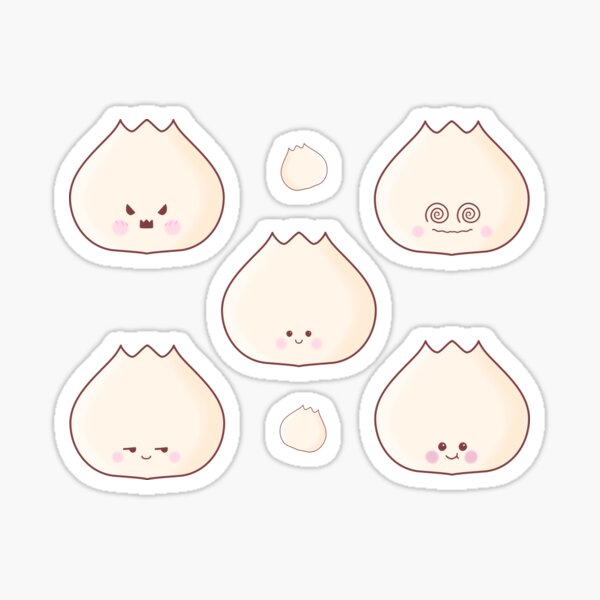 "Cute Dumplings face expressions pack " Sticker for Sale by Kimchi ...