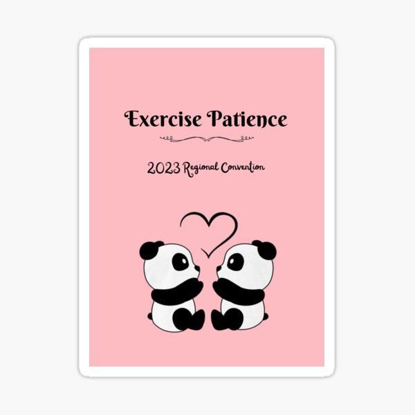 "Exercise patience cute panda" Sticker by Friendly-Shop | Redbubble