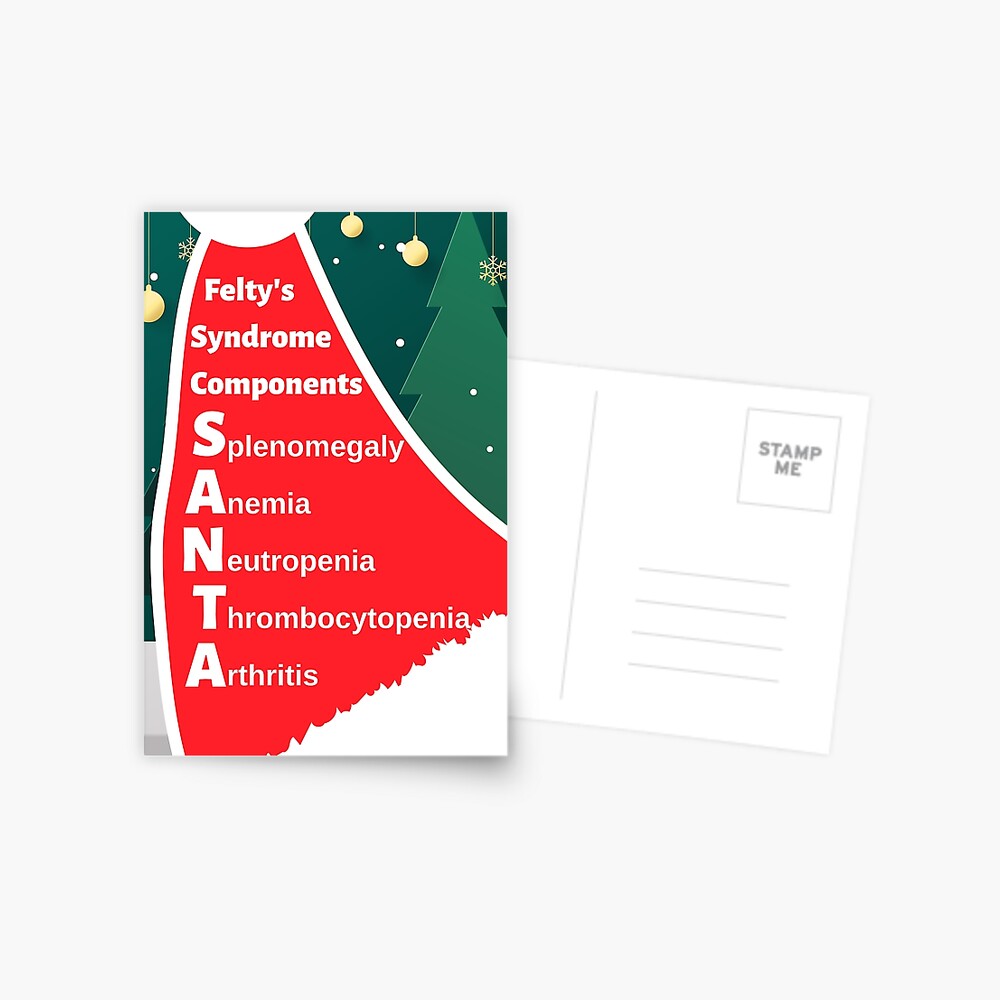 "Felty's Syndrome Components Mnemonic: SANTA" Poster for Sale by ...