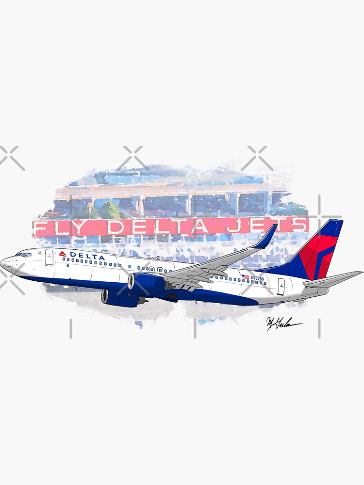 "Fly Delta Jets" Sticker for Sale by Michael Garber | Redbubble