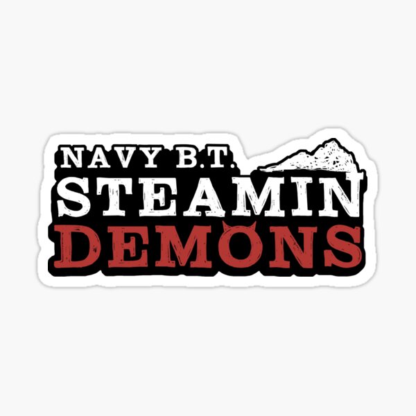 "Navy B.T. Steamin Demons Sticker" Sticker for Sale by tshirtinked ...