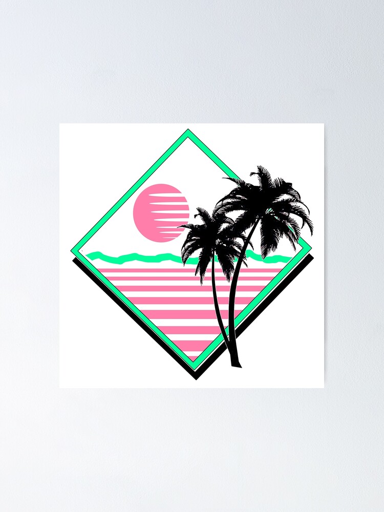 "80s Sunset 2" Poster by FranDarling | Redbubble