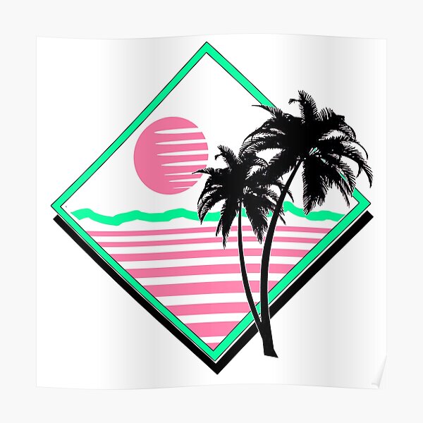 "80s Sunset 2" Poster by FranDarling | Redbubble