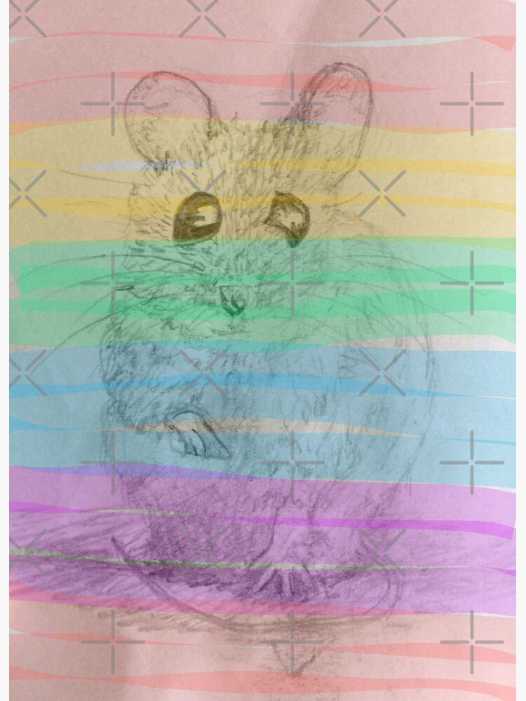 "Rainbow Mouse In Pencil and Highlights" Sticker for Sale by ...