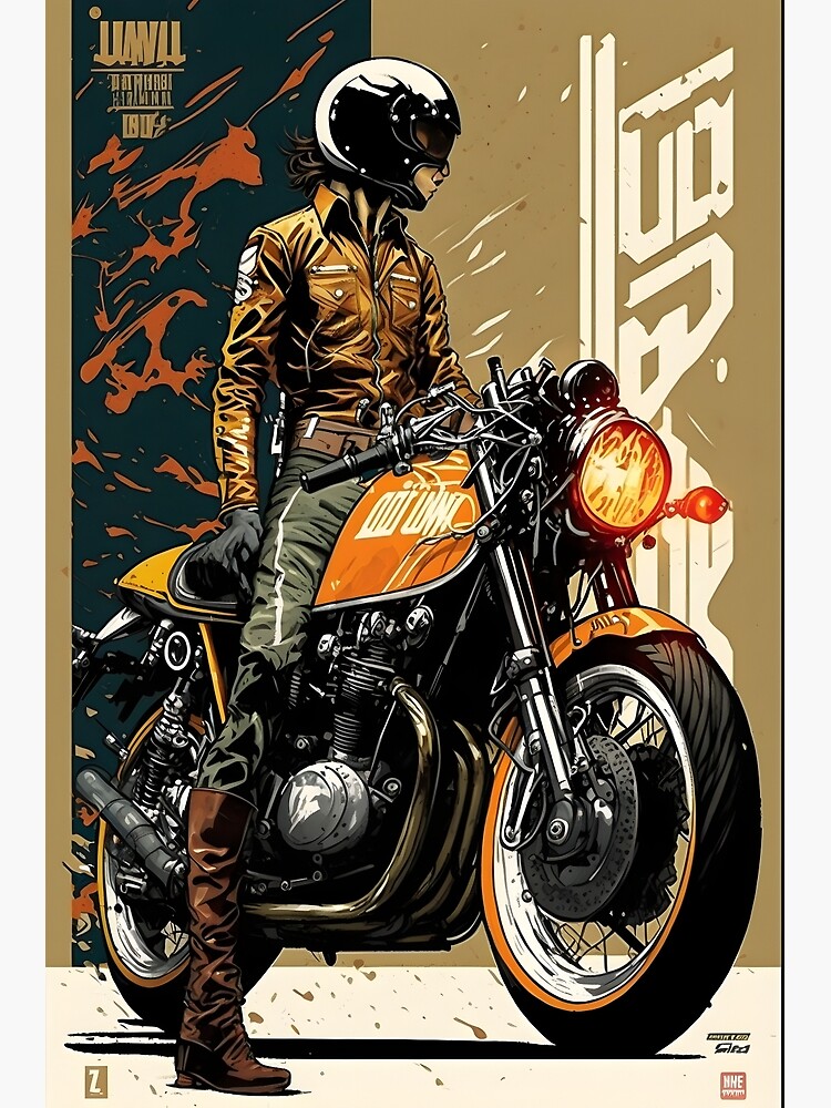 "Comic Book Cafe Racer" Poster for Sale by ArtiCo. Labs | Redbubble