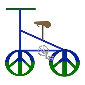 "Bicycle with peace sign wheels " Kids T-Shirt for Sale by RACHELDF ...