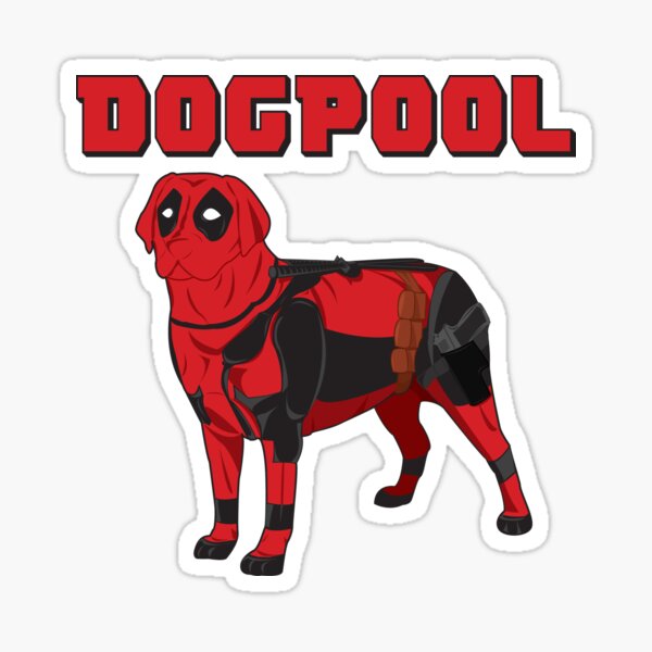 Pegatina for Sale con la obra «Dogpool» de TeamCorgi | Redbubble