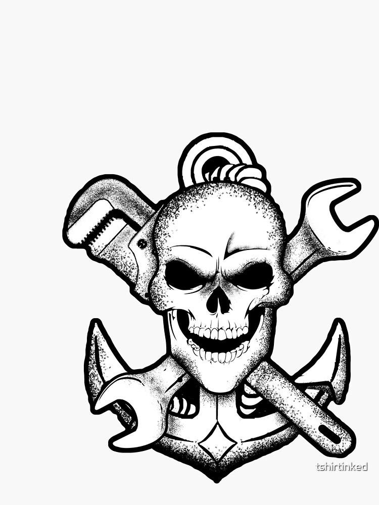 "Navy Snipe Skull Emblem" Sticker for Sale by tshirtinked | Redbubble