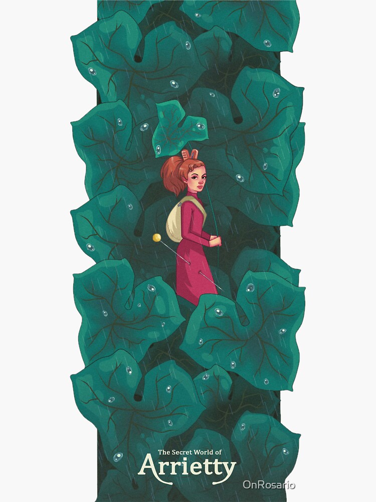 "The Secret World of Arrietty Sticker" Sticker for Sale by OnRosario ...