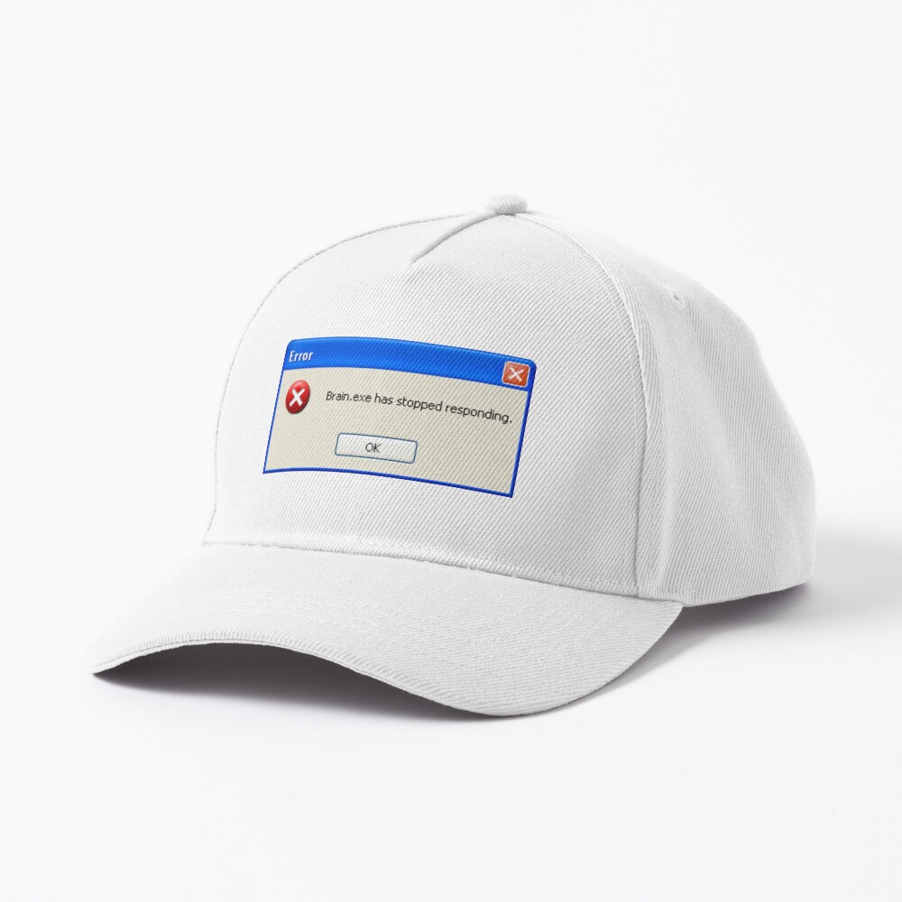 "Funny windows xp error message "Brain.exe has stopped responding."" Sticker for Sale by ...
