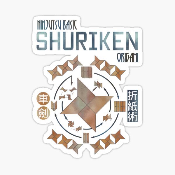 "Shuriken Origami" Sticker by Kaijester | Redbubble