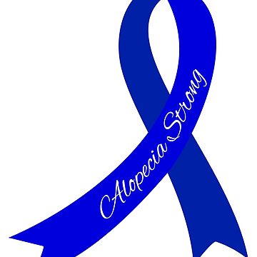 "Alopecia Blue Ribbon for Alopecia Awareness Month" Sticker for Sale by ...