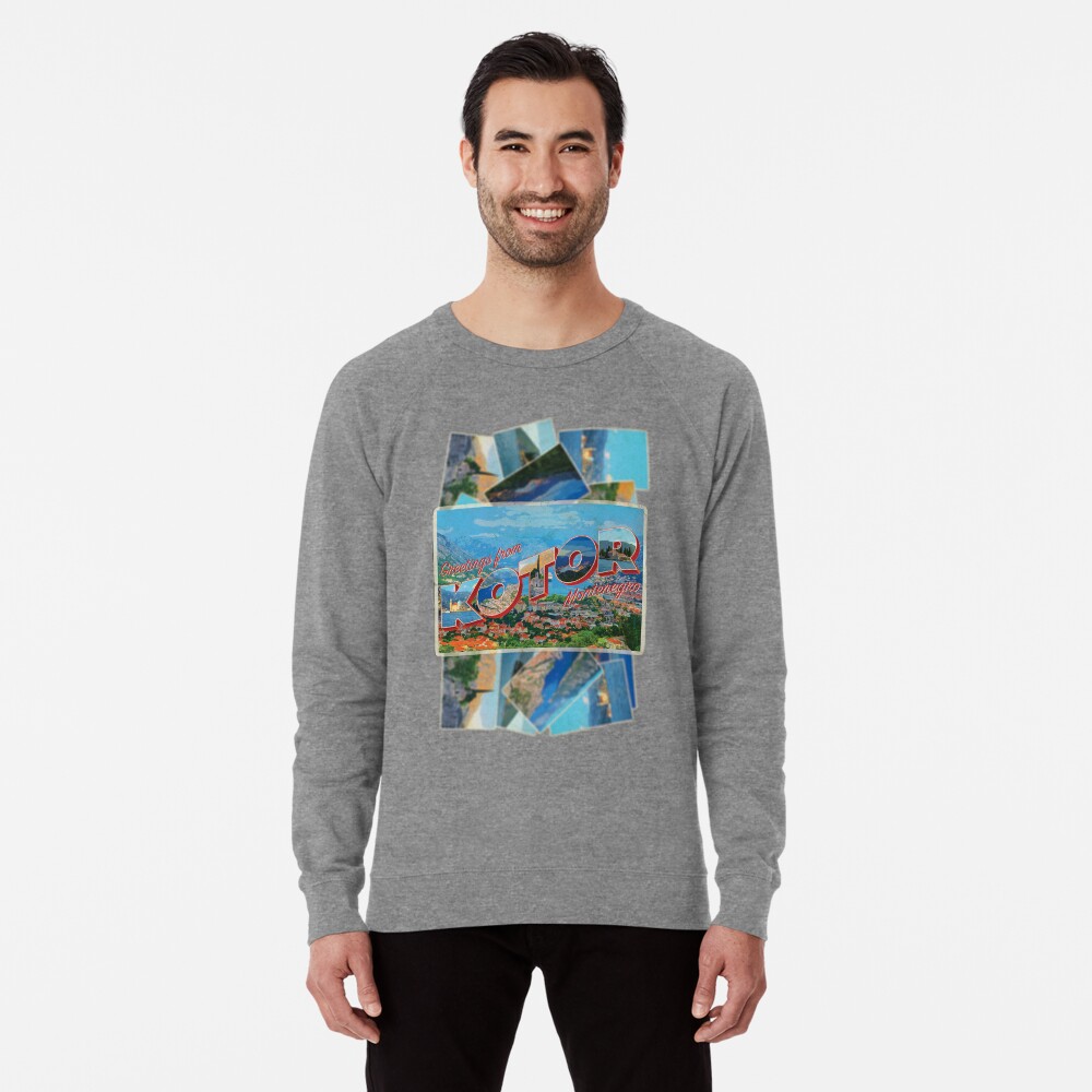 "Greetings from Kotor in Montenegro Vintage style retro souvenir ...