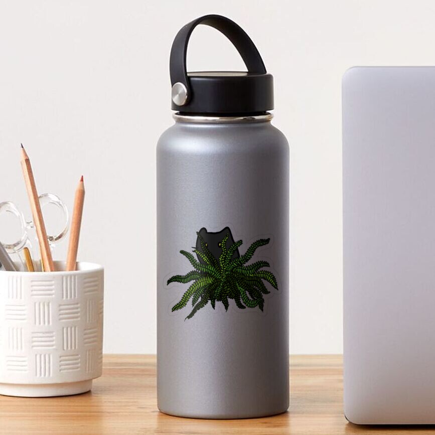 "Boston Fern Black Cat" Sticker for Sale by Sabrina Castaneda | Redbubble