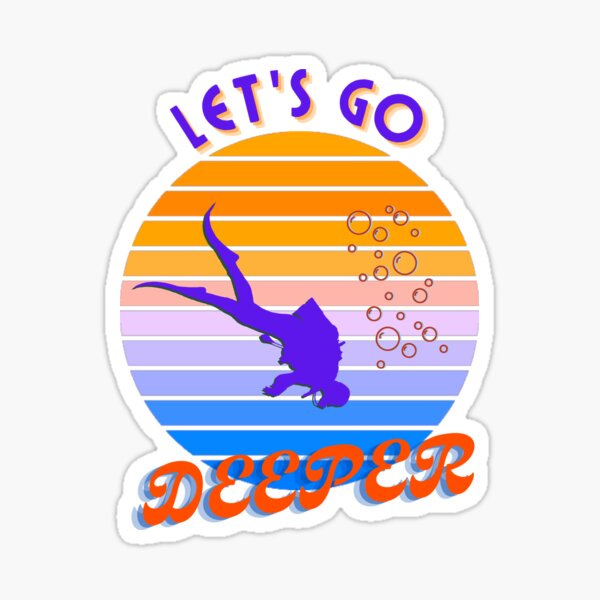 "Let's go deeper - colorful gift for divers and underwater adventurers ...
