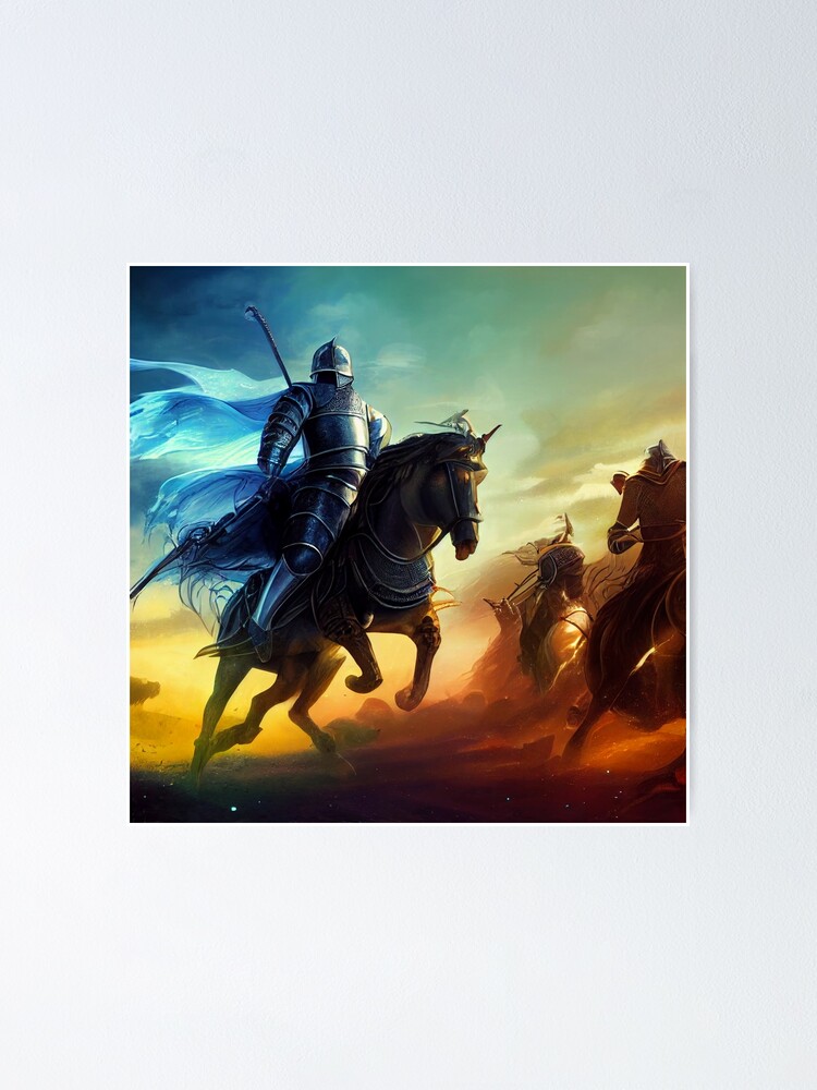 "Glorious Knight By Moonspire Designs" Poster for Sale by MoonspireAus ...