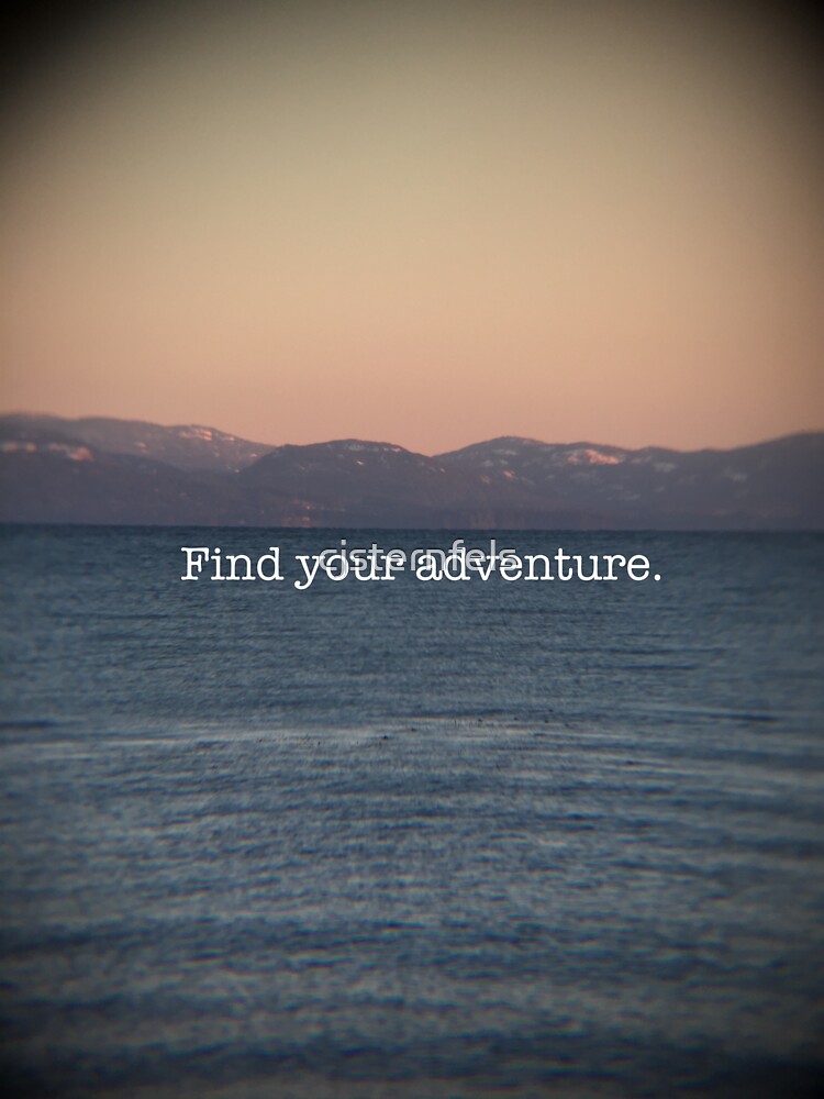 "find your adventure." Sticker for Sale by cjsternfels | Redbubble