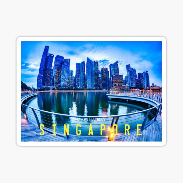 "Singapore, Marina Bay" Sticker for Sale by JOHN SEATON CALLAHAN ...