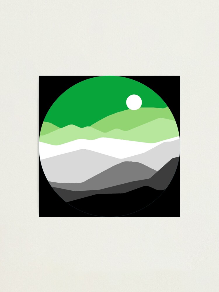 "Subtle Aromantic Pride Flag Landscape" Photographic Print for Sale by ...