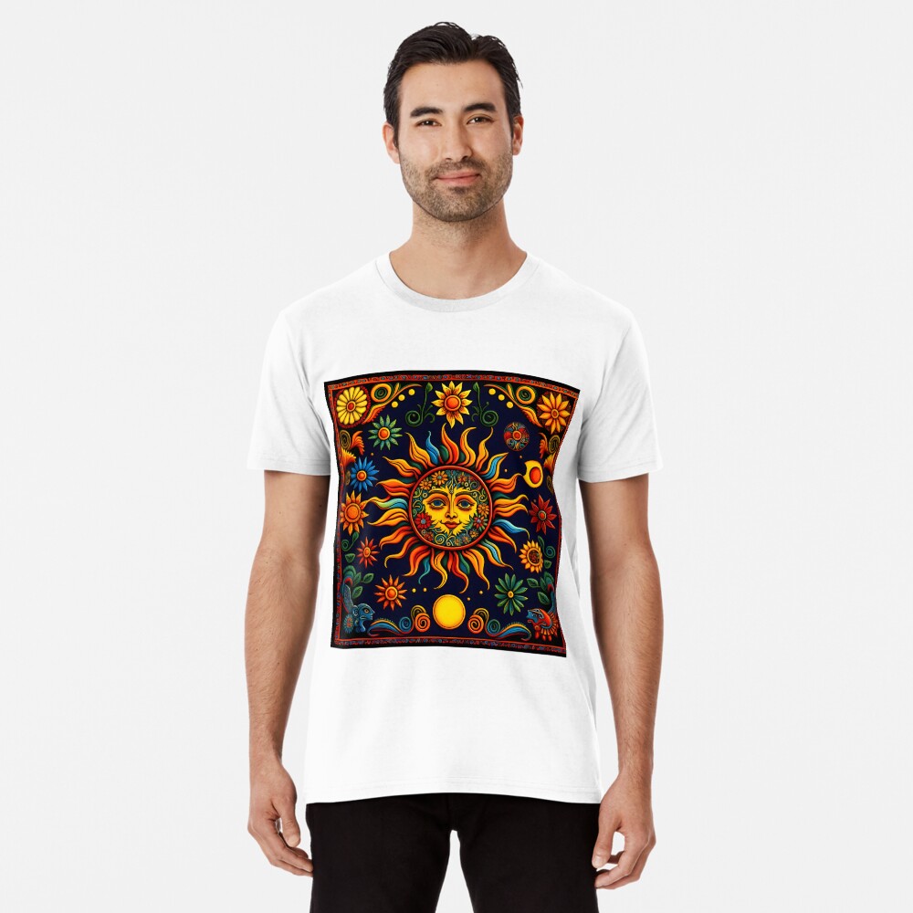 "Huichol sun and flowers" Sticker for Sale by Mony26 | Redbubble