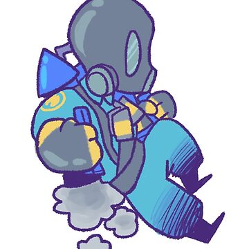 "BLU Pyro TF2" Sticker for Sale by turboraven | Redbubble