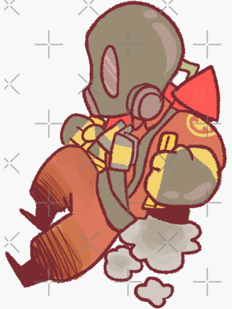 "RED Pyro TF2" Sticker for Sale by turboraven | Redbubble