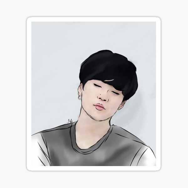 "min yoongi - bts" Sticker for Sale by loveyouinapanix | Redbubble