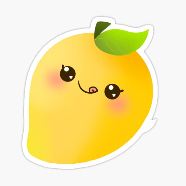 "Cute kawaii mango tasty" Sticker for Sale by Narukuku | Redbubble