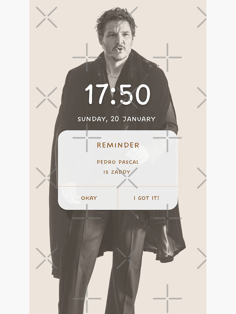 "Pedro Pascal Zaddy" Sticker for Sale by nellapoppins122 | Redbubble