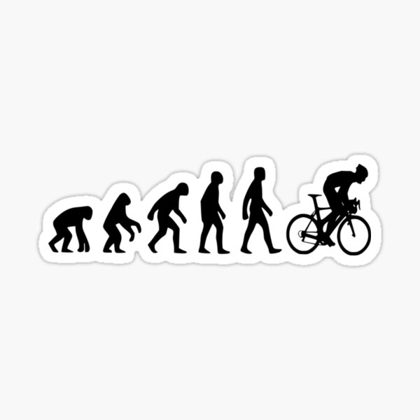 "Evolution of man cycle" Sticker for Sale by ShawPrint | Redbubble