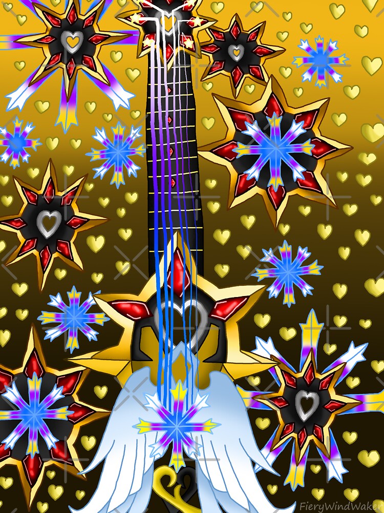 "Fusion Keyblade Guitar #124 - Oathkeeper & Omega Weapon" Sticker for ...