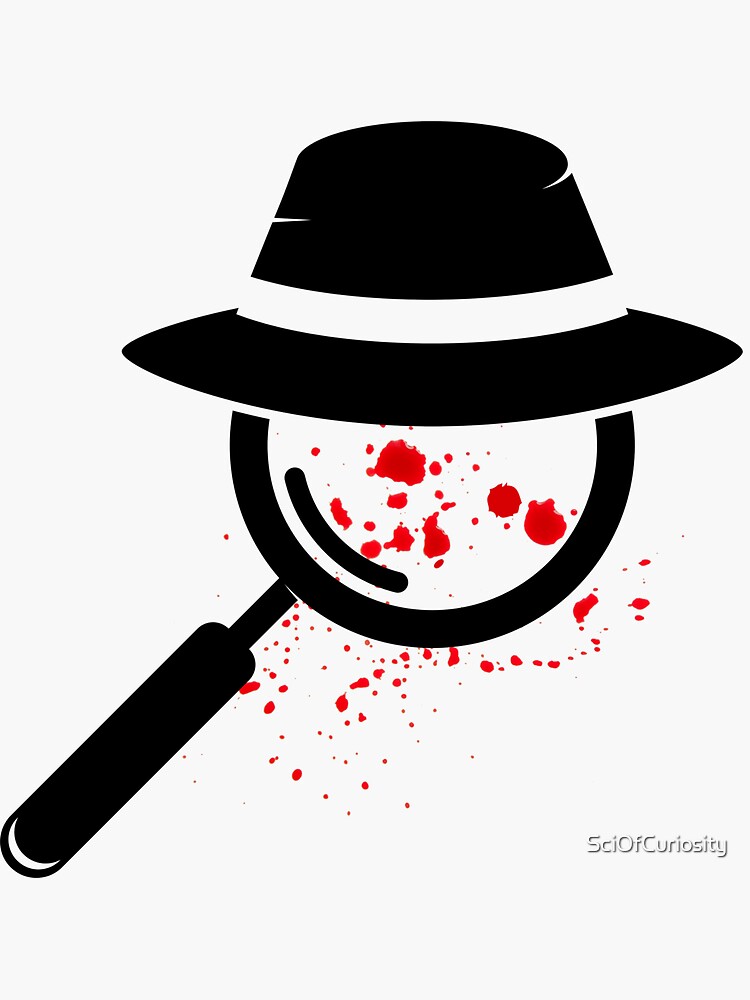 "Forensics Detective with Blood Spatter" Sticker for Sale by ...