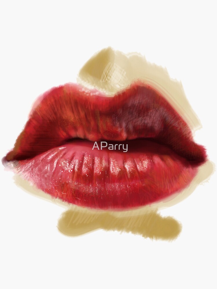 "Lippy" Sticker by AParry | Redbubble