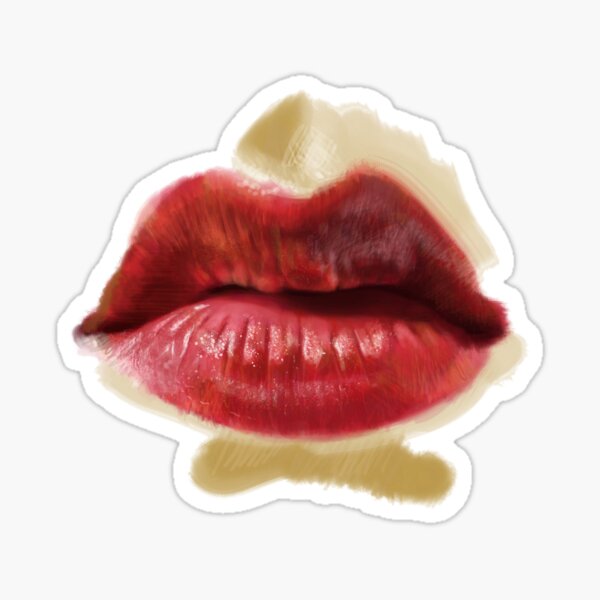 "Lippy" Sticker by AParry | Redbubble