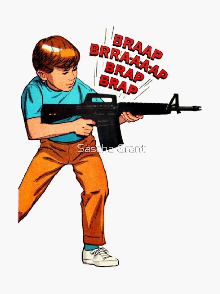 "BRAAP!" Sticker for Sale by saschagrant | Redbubble