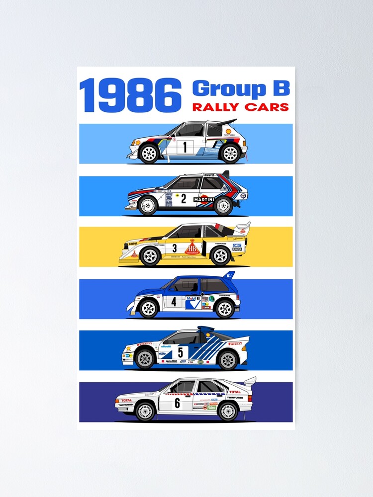 "1986 rally group B" Poster for Sale by purpletwinturbo | Redbubble
