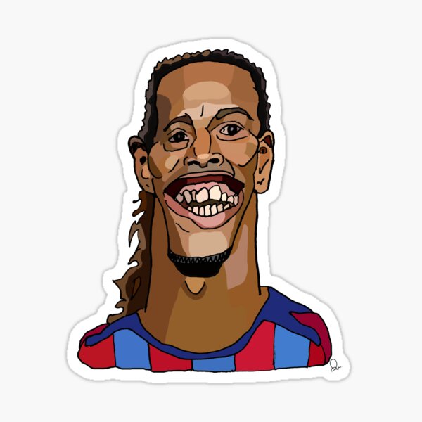 "Ronaldinho " Sticker for Sale by RAMphilosophy | Redbubble
