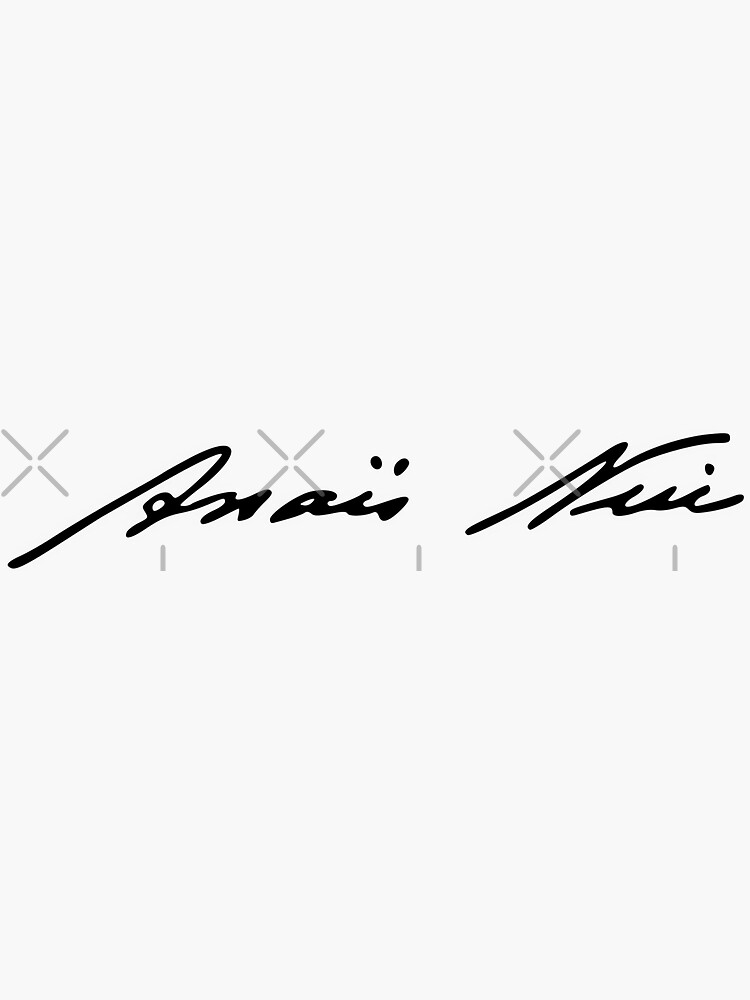 "Anais Nin - Signature" Sticker for Sale by FilmManiac | Redbubble