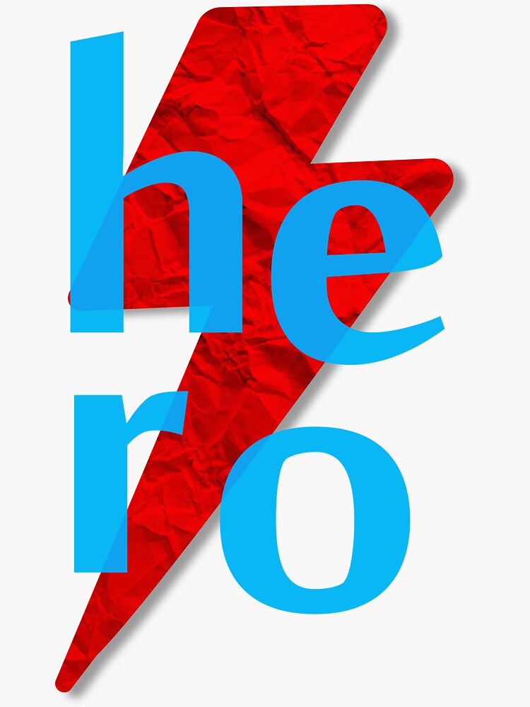 "Hero logo Sticker" Sticker for Sale by vikyky | Redbubble