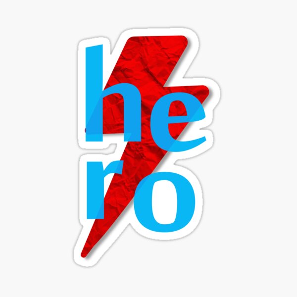 "Hero logo Sticker" Sticker for Sale by vikyky | Redbubble