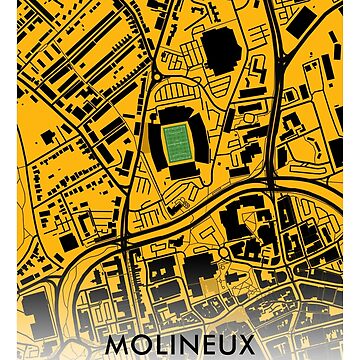 "A Map of Molineux Stadium and Surrounding Area." Sticker for Sale by ...