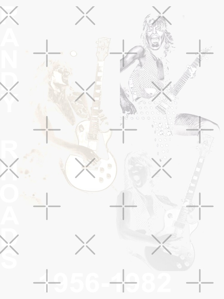 "RANDY RHOADS Triple Photos" Sticker for Sale by BreitbachDian | Redbubble