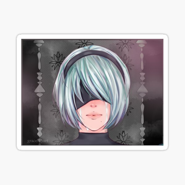 "nier automata" Sticker for Sale by graceskyart | Redbubble
