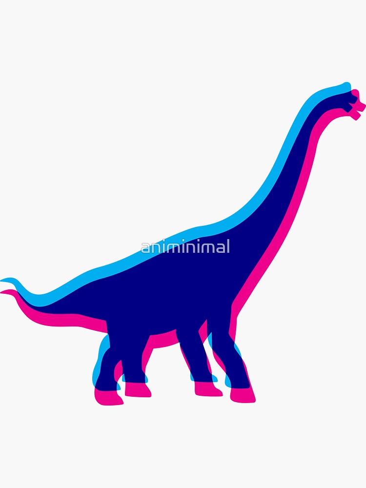 "Bubblegum brachiosaurus" Sticker for Sale by animinimal | Redbubble