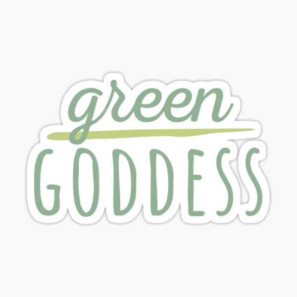 "Green Goddess" Sticker for Sale by sagestreet | Redbubble
