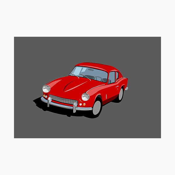 "Triumph GT6 Mk1 Graphic Poster -Red" Photographic Print by ...